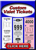 Buy Custom Printed Valet Parking Tickets | Low Prices - Fast Shipping