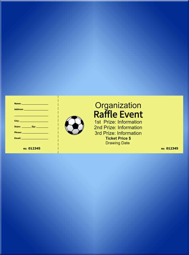Jumbo Custom Raffle Tickets - Design Your Own Tickets