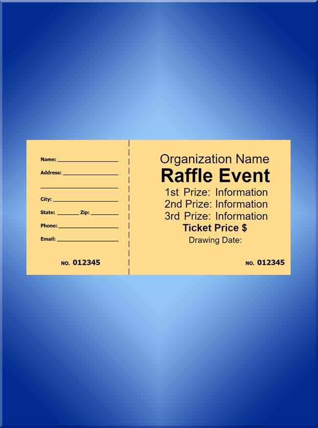 Large Custom Raffle Tickets - Design Your Raffle Tickets
